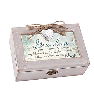 Cottage Garden Grandma Safe Haven Blanket Smile Petite Locket Distressed Natural Music Box Plays Wind Beneath My Wings
