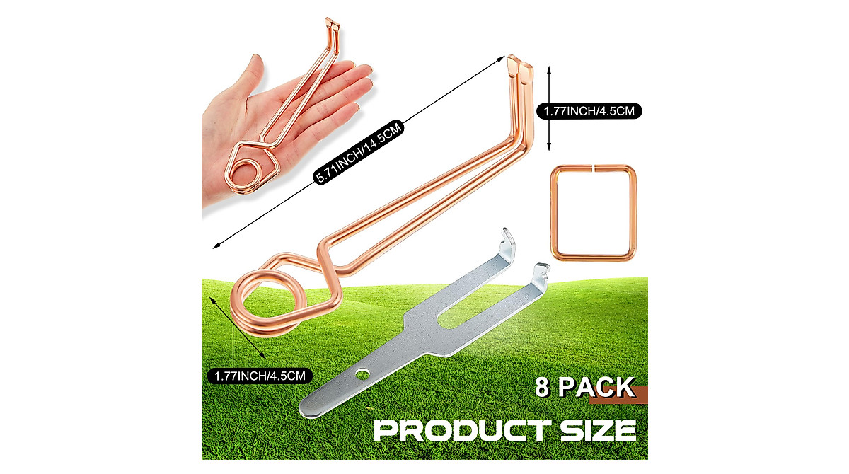 Qualirey 8 Pcs Outdoor Mole Trap Wire Tong Safe Effective Underground ...