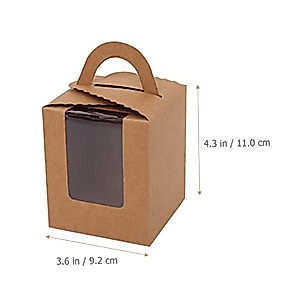 UPKOCH 24pcs Cupcake Boxes Pastry Box Mini Cake Boxes Mini Muffin Green Paper Cups Cup Cake Box Green Cupcake Boxes Stroopwaffles Handheld Cake Box Dessert Packaging Boxes Small Paper Cup