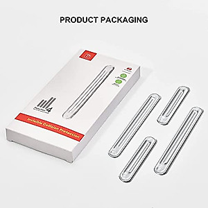 xuenair Clear Furniture Bumpers, Silicone Rubber Wall Protector from Chair Back, Adhesive Shower Door Bumpers for Cabinet Door Car Door Drawer Toilet Lid (2long2short,4)