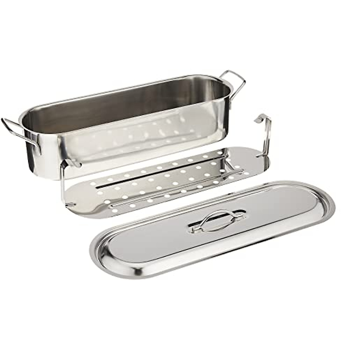 Norpro Stainless Steel Fish Poacher, 18in x 4.5in, As Shown