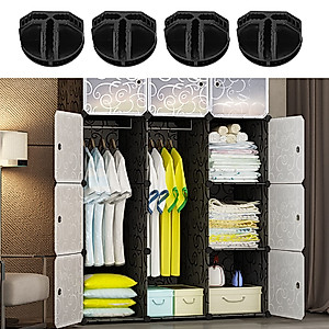 DOITOOL 40pcs Wire Cube Connectors Plastic Connector Wire Grid Cube Organizer Connector for Modular Closet Storage Organizer Wire Shelving 3. 5x2. 3cm