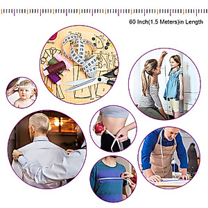 Measuring Tape, Fabric Small Tape Measure Retractable, 60 Inch Sewing Tape Measure for Craft Nursing Medical Travel(3 Pack/Pink Purple Sky Blue)