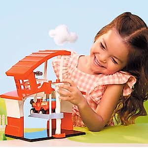 Little Tikes Let’s Go Cozy Coupe Fire Station Playset with Fire Truck Mini Push and Play Vehicle for Tabletop or Floor Push Play Car Fun for Toddlers, Boys, Girls 3+ Years