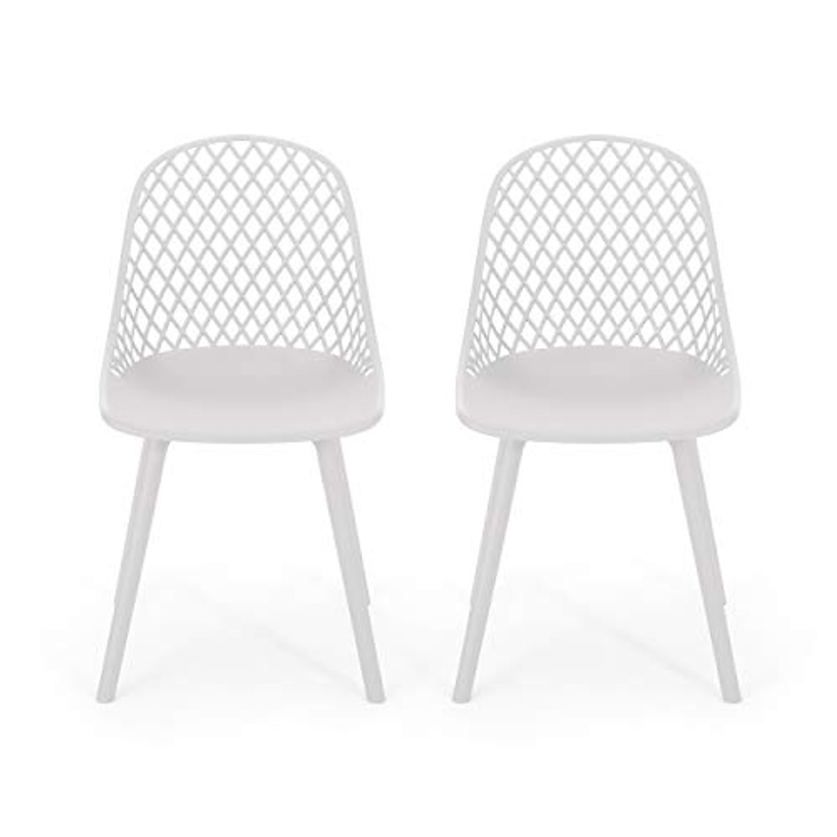 Christopher Knight Home Delora Outdoor Dining Chair (Set of 2), White