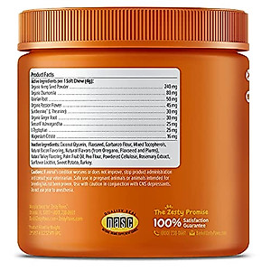 Zesty Paws Calming Chews for Dogs - Composure & Relaxation for Everyday Stress & Separation - with Ashwagandha, Organic Chamomile, L-Theanine & L-Tryptophan – Turkey - 90 Count