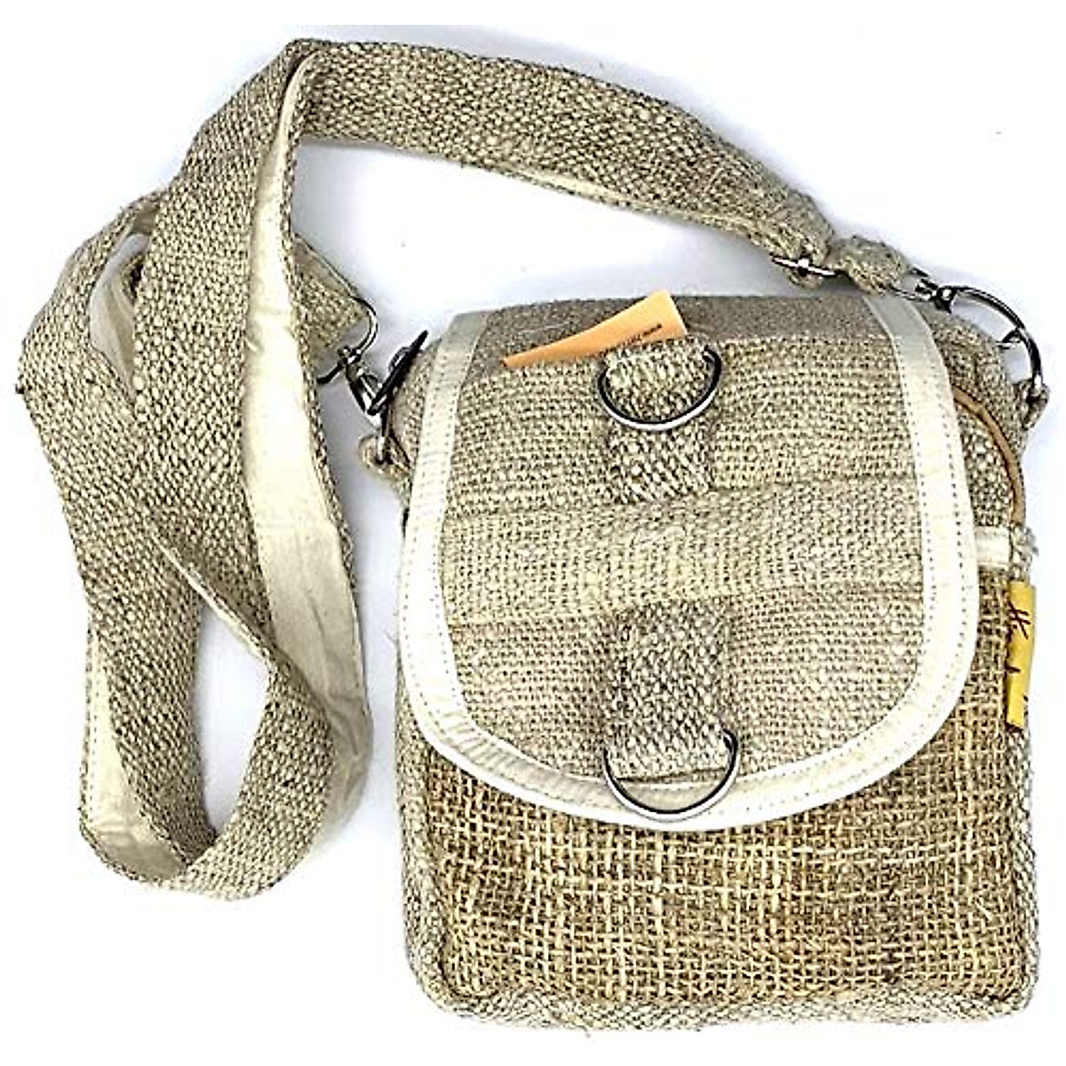 Unique design four pocket Hemp Hobo Passport crossbody bag Hippie Bag Festival Bag Travel Bag 100% Himalaya Hemp FAIR TRADE | Handmade with Love.