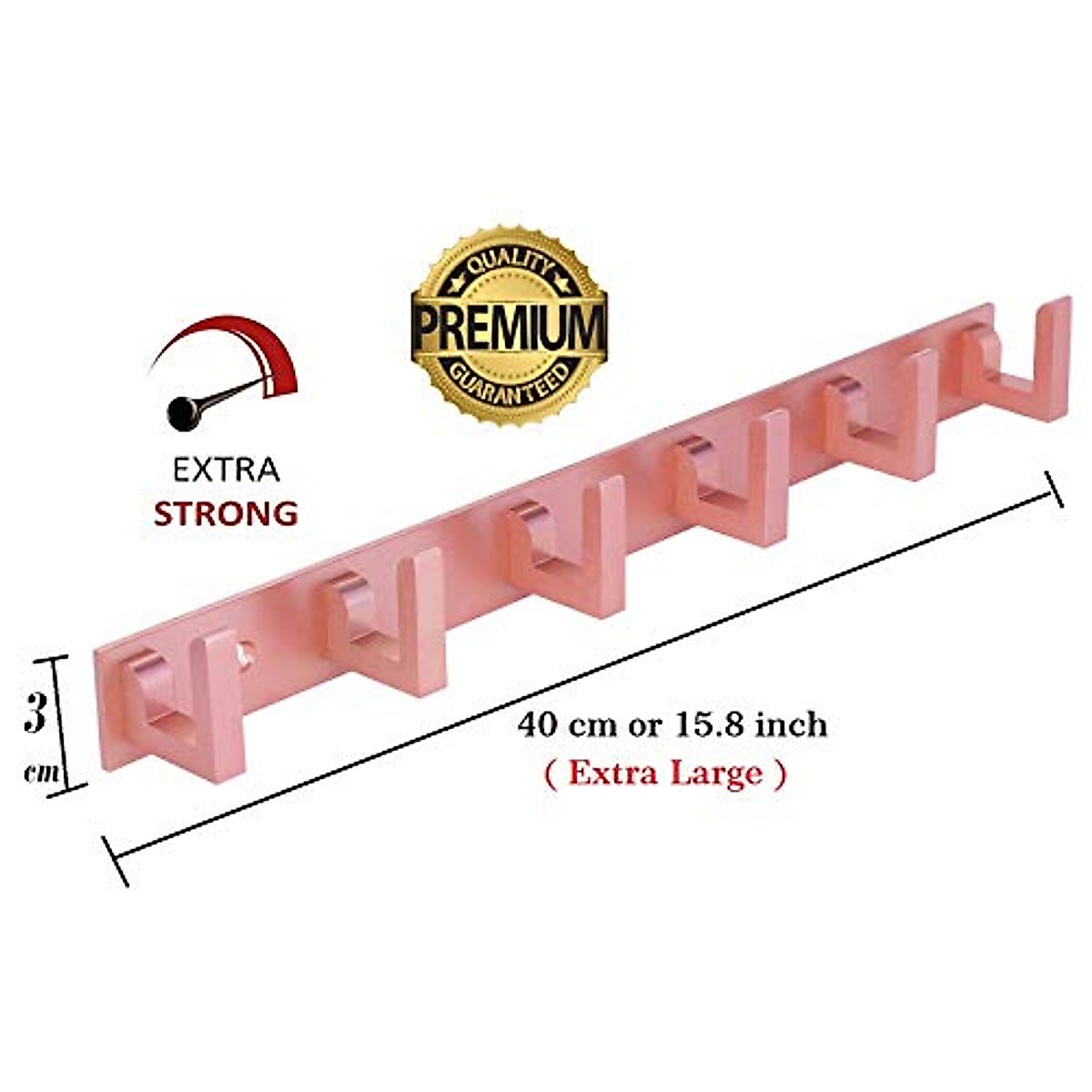 DOCOSS-Coat Rack Wall Mounted Coat Hooks Rail Wall Hooks Coat Hangers for Wall Hat Rack for Hanging Coats,Hats,Jacket,Clothes(Set of 2,Rose Gold)