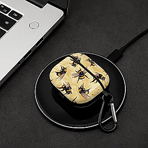 Honey Bees Case Cover Portable PC Shell Headphone Case with Keychain Compatible with AirPods 3