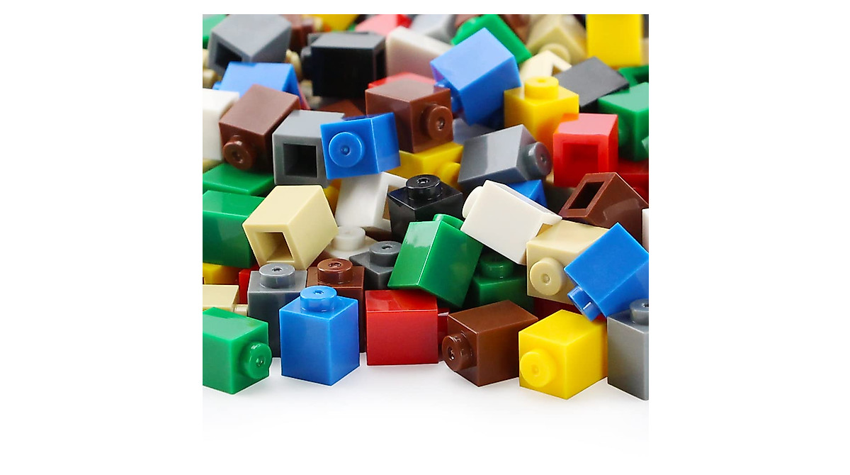 Feleph 1x1 Bricks Set - 600 Multicolored Building Blocks
