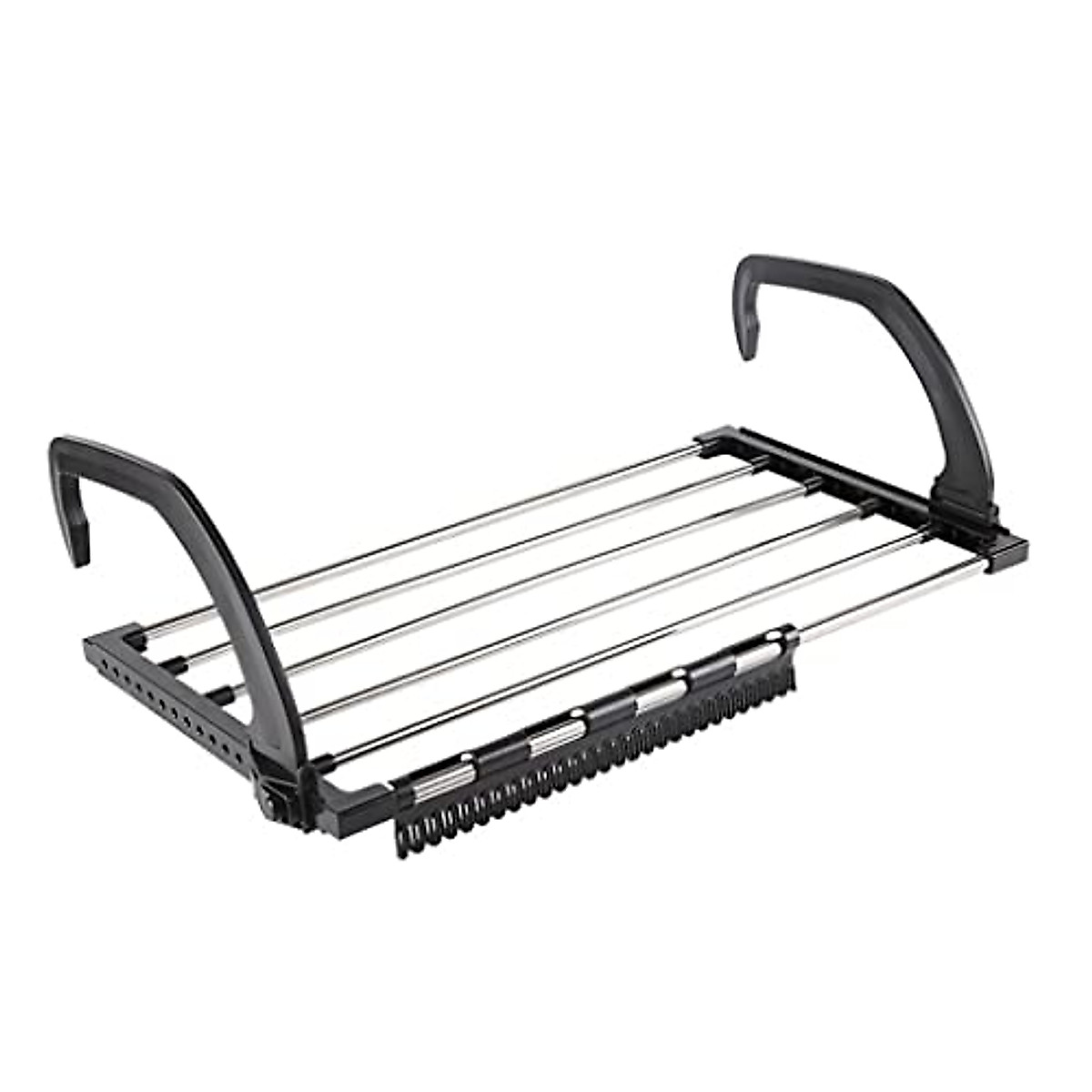 WODMB Stainless Steel Drying Shoe Rack Folding Towel Drying Rack Window Laundry Balcony Towel Clothes Diaper