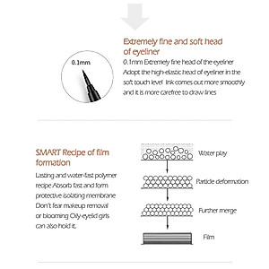 4d Silk Fiber Lash Mascara, SENANA MARINA Eyeliner & Mascara Set - Black Liquid Eyeliner Pencil/Waterproof Mascara - Sky High Mascara Black Volume and Length Lengthening No Clumping