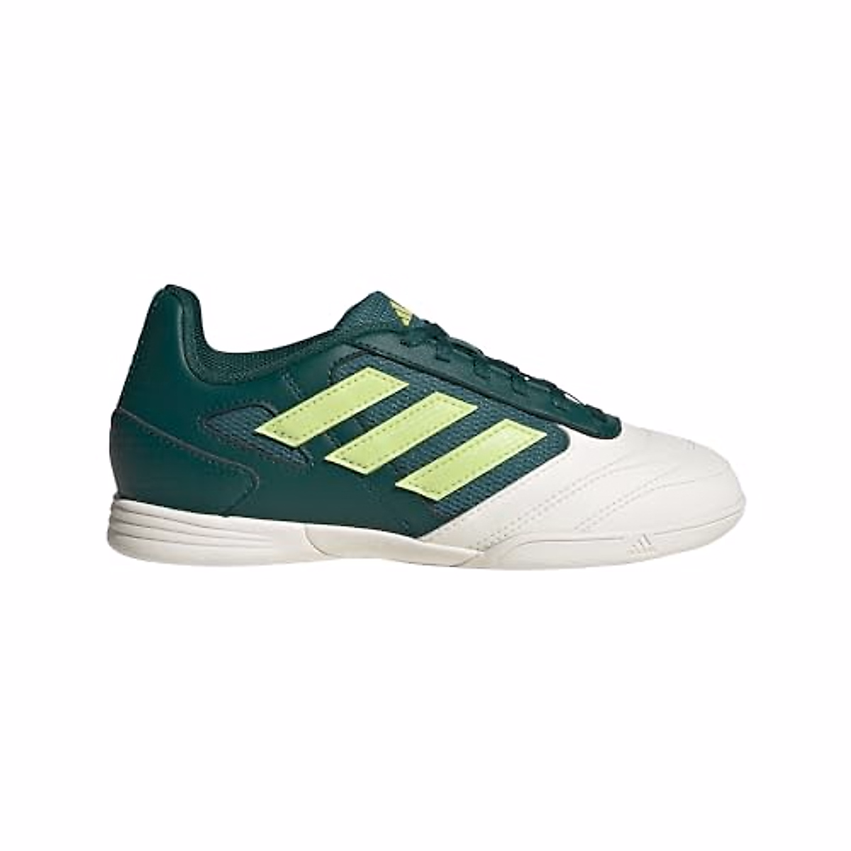 adidas Super Sala 2 Sneaker, Collegiate Green/Pulse Lime/Off White, 1.5 US Unisex Little Kid