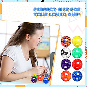 Poen 150 Pcs Small Balls Christmas Ball Adults Ball with Water Beads 1.65 Inches Colorful Balls Bulk for Party Favors, 8 Colors