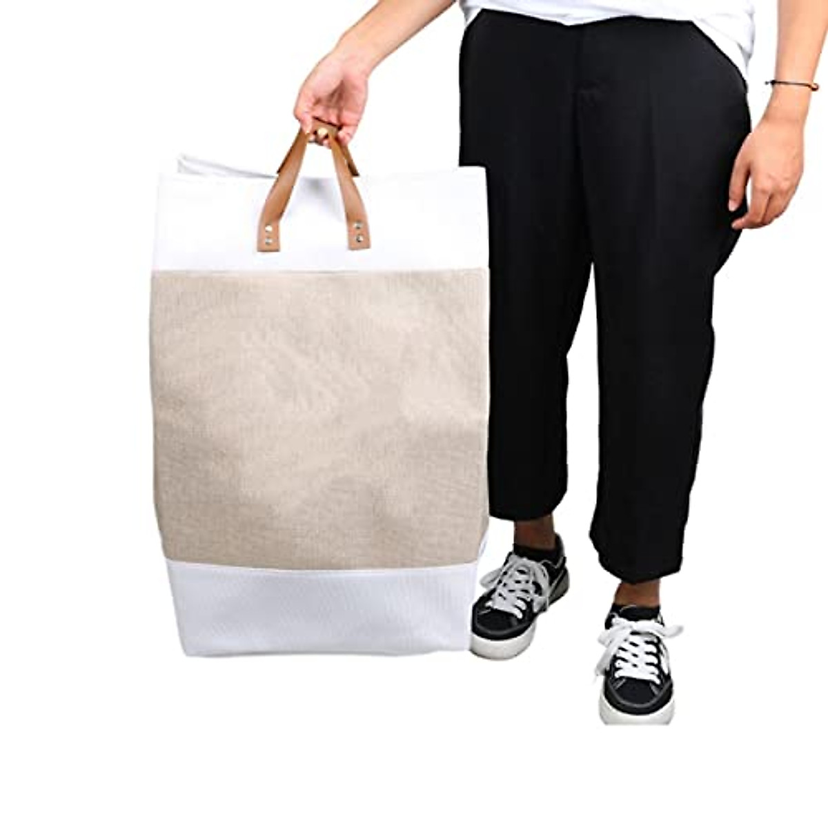 Laundry Hamper on Wheels with Handle Large Laundry Basket Water Proof Freestanding Laundry Hamper Collapsible Tall Clothes Hamper With Extended Handles For Clothes Toys In The Dorm And Rubber Basket