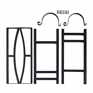 WORDFUN Firewood Pile Storage Racks, Log Lumber Stand Stacker, Wood Storage Holder, Firewood Log Holder for Outdoor Indoor, Fireplace Wood Stacker Organizer