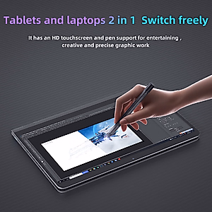 ZWYING laptop【MS 2019 office & Win 11 Pro】 14 inch 4K （3840 * 2160） All Metal 2 in 1 360° Convertible Laptop with Touchscreen 12th Alder Lake-N95 (up to3.4GHz) DDR5 12GB/512GB SSD Tablet Notebook PC
