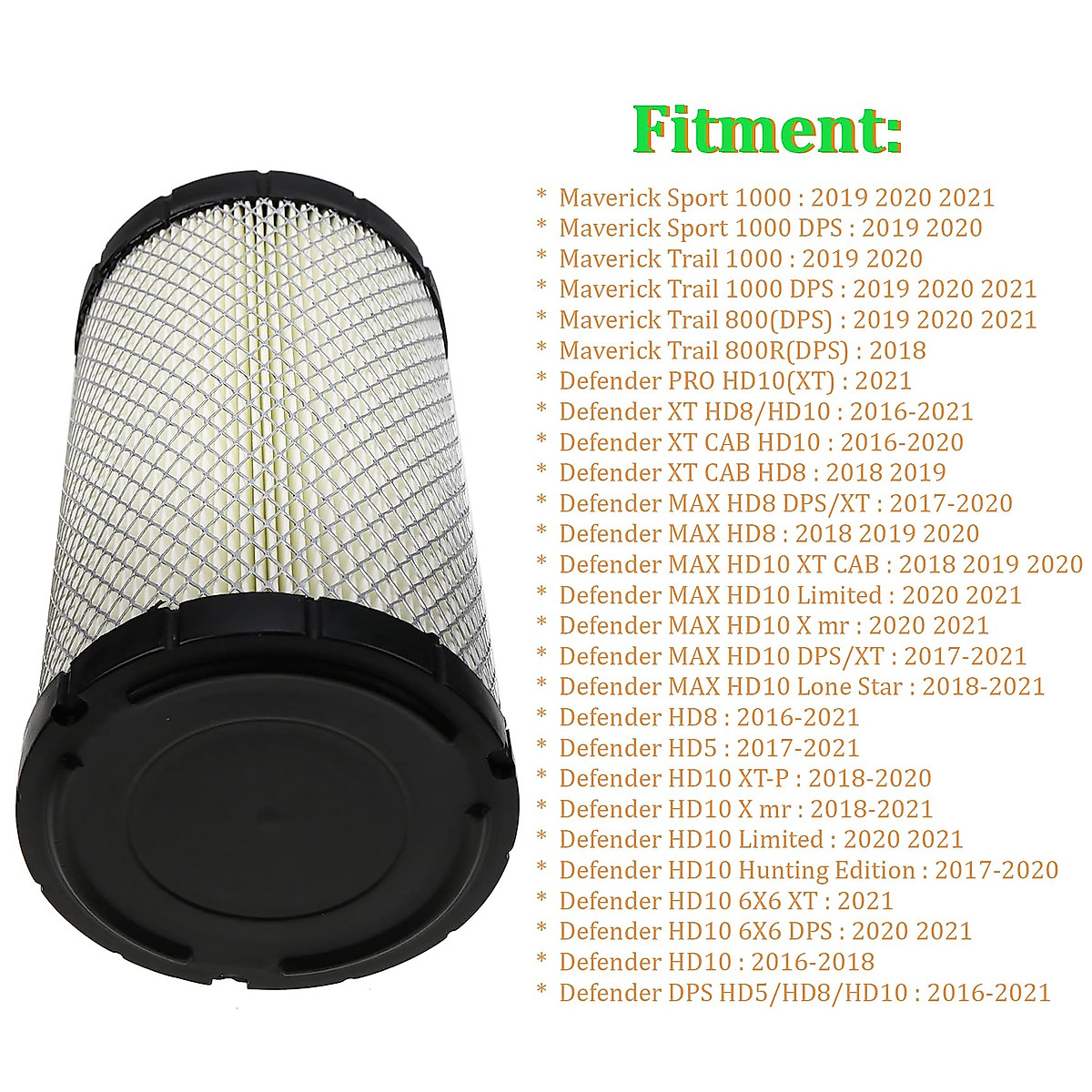 JEENDA Air Filter 715900394 Compatible with Can Am Defender HD5 HD8 HD10 Defender Max HD8 HD10 Maverick Trail 800R Maverick Trail 1000R Maverick Sport 1000 (1)