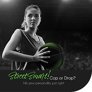 Millenti Street Basketball, Outdoor-Indoor Basketball for Kids, Youth, and Adults, Street-Smart Precision (Green), Size 7, BB0307G