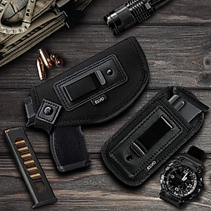 2 Pack Universal IWB Gun Holster for Concealed Carry, Inside The Waistband Pistols Holsters, Fits All Firearms S&W M&P Shield 9/40 Taurus PT111 G2 Sig Sauer P320 Glock 17 19 26 27 42 43