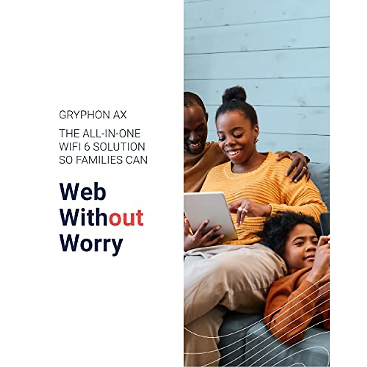 Gryphon AX – Ultra-Fast Mesh WiFi 6 Parental Control Router – Advanced Content Filters and Next-Gen Firewall - 4.3 Gbps Across 3,000 sq. ft. per Router for Multi-Device Households