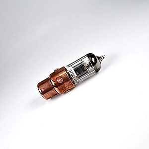 Handmade 256GB Orange Pentode Electron Vacuum Tube USB 3.1 Flash Drive with Wood Stand. Steampunk/Industrial Style