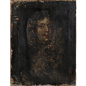 Woman in a Shawl with Red Lips