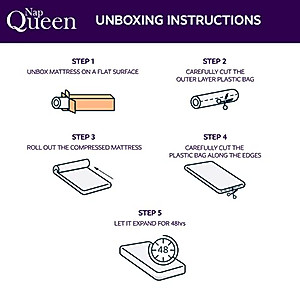 NapQueen 8 Inch Innerspring Queen Size Medium Firm Memory Foam Mattress, Bed in a Box