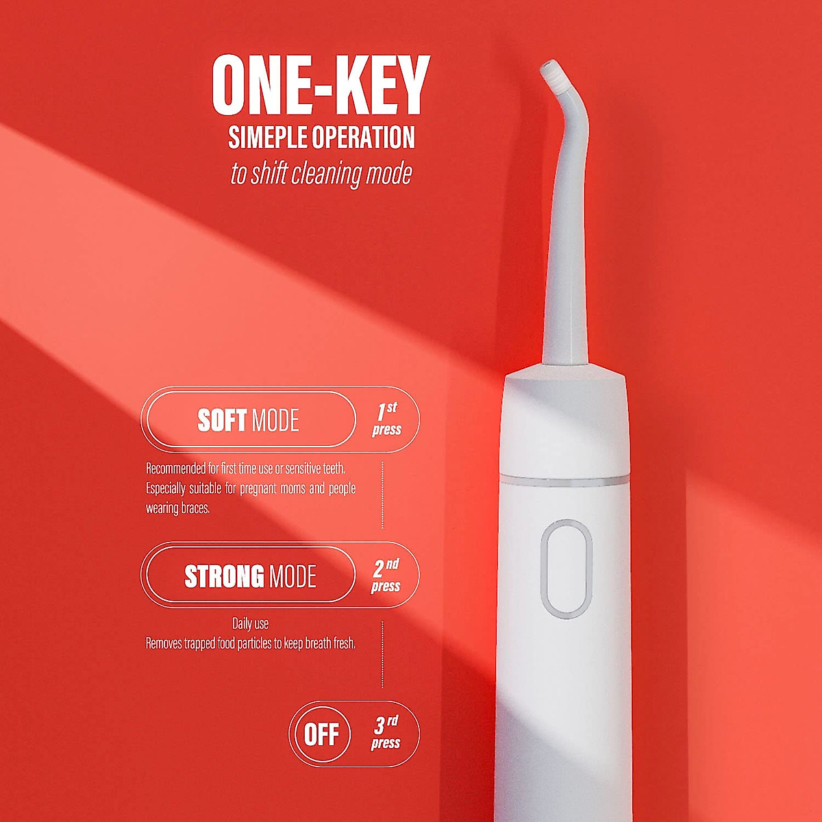 Portable Water Flosser for Teeth Professional Cordless Dental Oral Irrigator, Tankless and Rechargeable IPX7 Waterproof Dental Water Flosser for Home and Travel, Braces & Bridges Care