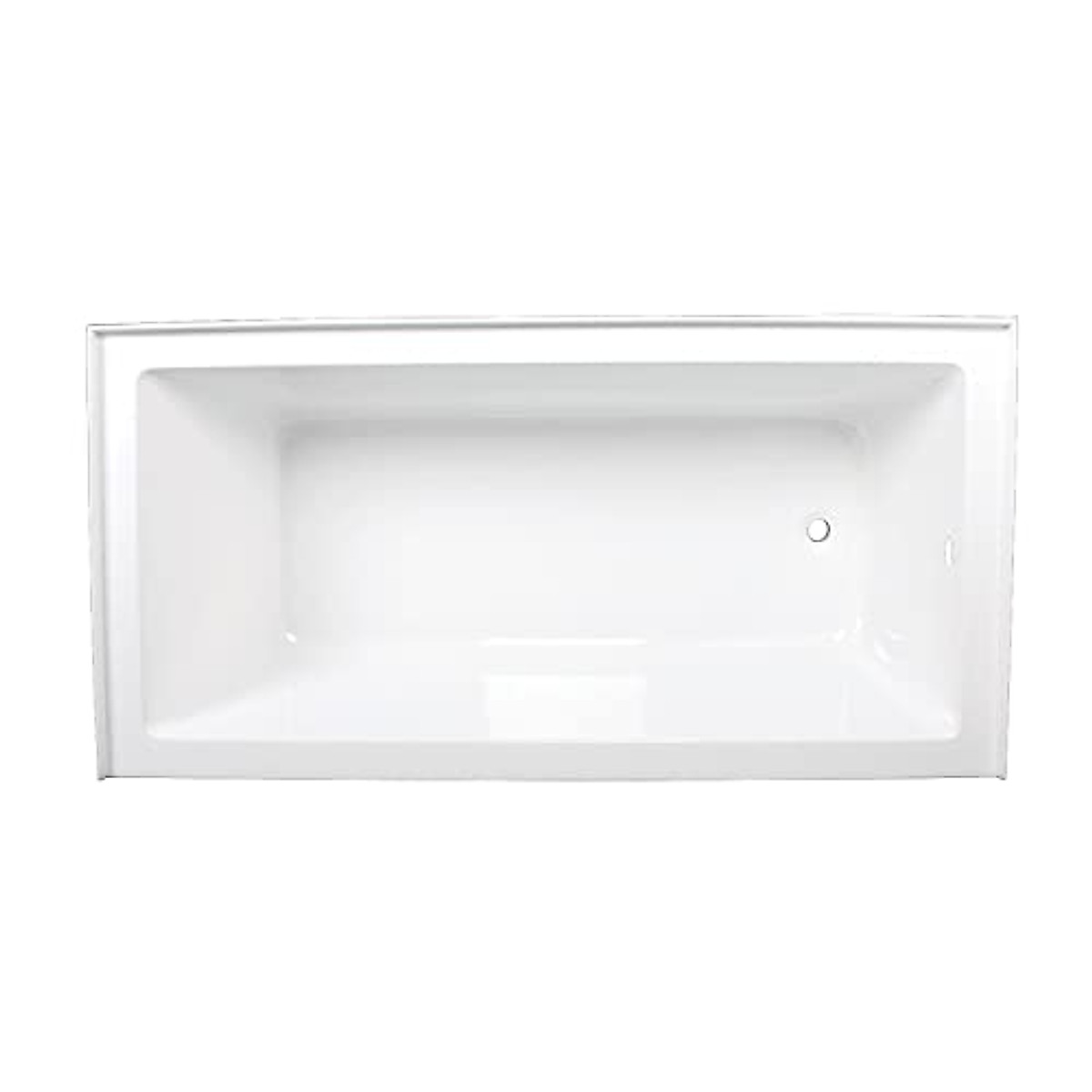 Kingston Brass VTAP663222R Aqua Eden Alcove Tub, 66" (L) x 32" (W) x 20-1/2" (D), White