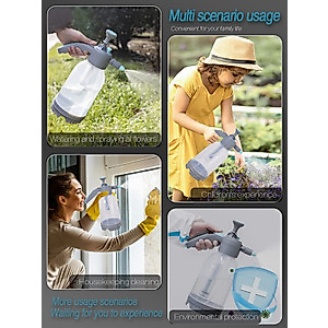 Manual Garden Spray, Lawn Plant Flower Pressure Pump Spray, Adjustable Safety Valve, with Extended Nozzle 0.5 Gallon/2 liters