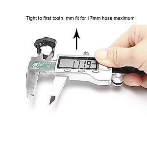 Rayurain 100pieces Inner Diameter 1/2 inch Plastic hose Clamp for Drip Irrigation Tubing (Fit O.D. 16-18mm)
