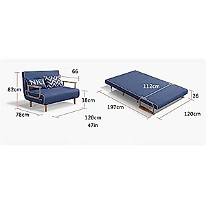 Sofa Couch Convertible Sleeper Sofa, Modern Convertible Sofa Bed for Living Room, Fold Up & Down Recliner Couch for Bedroom/Living Room/Balcony for Business Reception Room or Apartment ( Size : 120cm