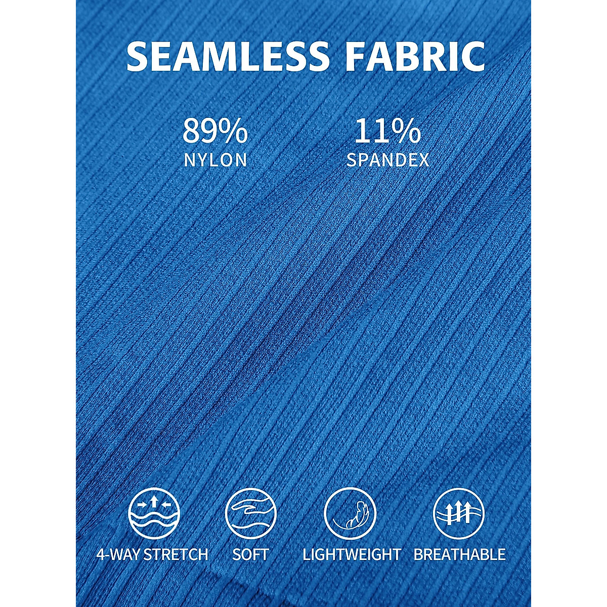 ATTRACO Workout Tops for Women with Built in Sports Bra Yoga Racerback Crop Top Blue S