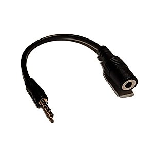 ienza 2.5mm Male 3-Pole to 3.5mm Female 4-Pole TRRS Headset Jack Adapter Compatible with Panasonic Cordless Phones to Headsets or Headphones with a 3.5mm TRRS Plug (Mic & Headphone)