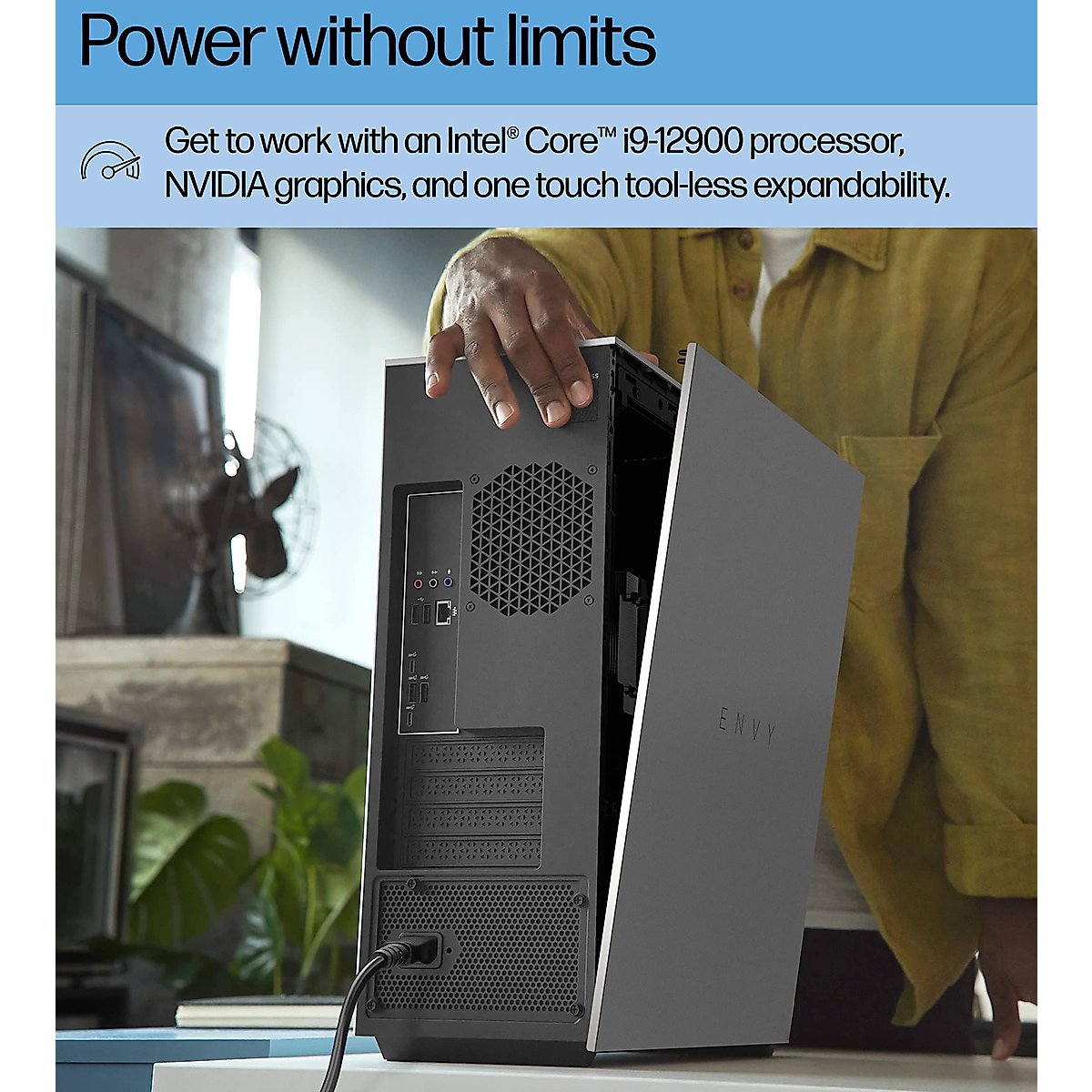 HP Envy Gaming Tower Desktop, 12th Gen Intel 16-Core i9-12900 up to 5.1GHz, 64GB DDR4 RAM, 4TB SSD, GeForce RTX 3070 8GB GDDR6, WiFi 6, Bluetooth, Windows 11 Home, BROAG Extension Cable
