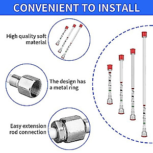 Airless SJG Universal Spray Extension Rod for Airless Spray Gun, Paint Sprayer Spray Gun Tip Extension Pole Rod 19.7inch,29.5inch（2 Pieces