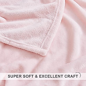StangH Baby Blankets Throw Size - Super Soft Cozy Fleece Flannel Blanket for Couch/Chair, Plush Fuzzy Lightweight Microfiber Dog Blanket, (Throw Size 50 x 60, Pink)