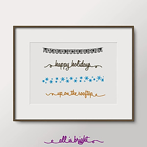 Christmas Snowflake Clear Stamps for Card Making and Journaling, Xmas Socking Silicone Stamps Merry Christmas Words Rubber Stamps for Scrapbooking DIY Cards Album Crafts Supplies