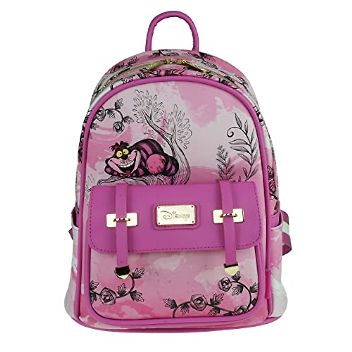 Alice in Wonderland - Cheshire Cat 11" Vegan Leather Mini Backpack - A21819