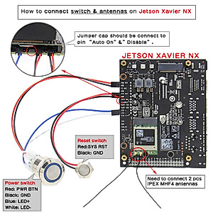 Geekworm N100 Metal Case/Enclosure with Power & Reset Control Switch for Jetson Nano A02/B01/2GB/4GB / Jetson Xavier NX
