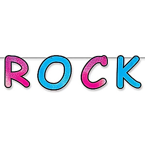 Glittered Rock & Roll Streamer Party Accessory (1 count) (1/Pkg)