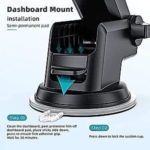 3 in 1 Car Phone Holder Mount for Dashboard Windshield Air Vent fit for Moto G Stylus(2023 2022 2021 2020/5G),Motorola G Power(2023 2022 2021),Edge 30 Fusion/Edge+/Thinkphone/G Play/G Pure/Fast,Z4 Z3