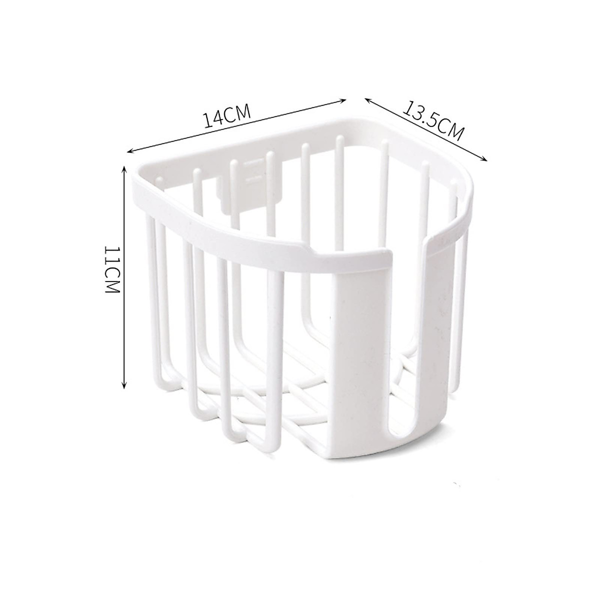 Toilet Paper Holder, Wall Mounted Bathroom Roll Tissue Wire Basket Toilet Paper Basket Self Adhesive Bathroom Storage Rack for Home Hotel(White)