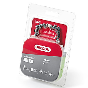 Oregon S59 AdvanceCut Replacement Chainsaw Chain for 16-Inch Guide Bars, 59 Drive Links, Pitch: 3/8" Low Vibration, .050" Gauge, Fits Various Homelite Models