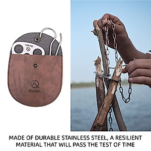 Camping Tripod - Premium Tripod Cooking Grill for Camping - Stainless Steel Camping Cooking Equipment with Chain, Hook & Plate - Adjustable Campfire Tripod with PU Storage Bag, Super Lightweight