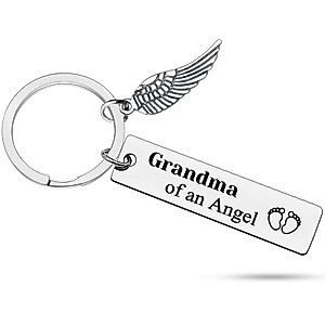 Heigebi Baby Memorial Keychain Grandma of an Keychain Loss Memorial Keychain Loss of Child Sympathy Gifts Baby Memorial Gifts for Grandma Pregnancy Loss Gifts Miscarriage Keepsake Sympathy Gift