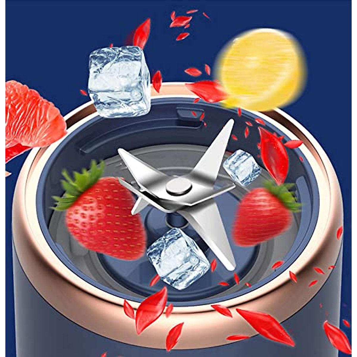 Portable Blender,USB Rechargeable with Six Blades, for Sports Travel and Outdoors,Stainless Steel Ice Sabre-Blades.