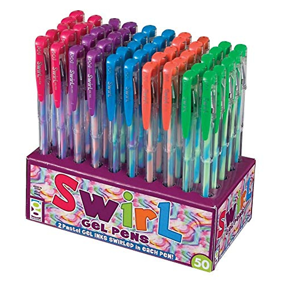 Raymond Geddes Multicolored Swirl Gel Pens (Pack of 50)