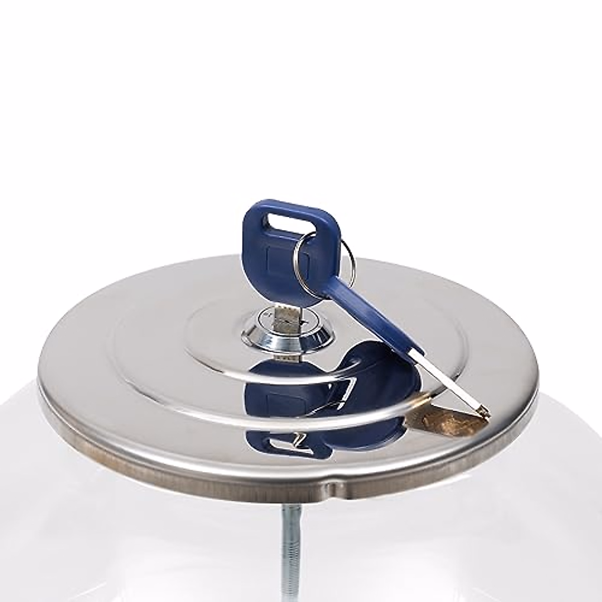 BANLICALI Vending Machine, Modern Freestanding Mini Candy Vending Machine with Keys, Big Bubble Gumball Bank for 1.26" Ball, Gumball Dispenser Machine for Business Coin Capacity 800-1000 (Dark Blue)